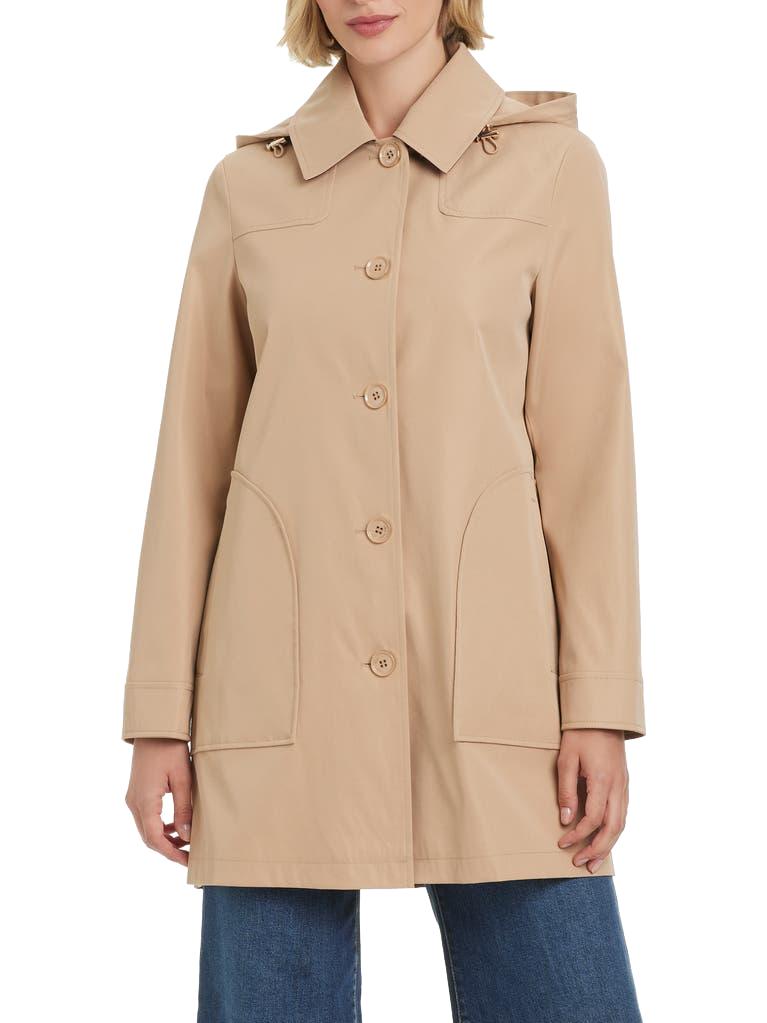 KATE SPADE NEW YORK Kate Spade Water Resistant Coat with Removable Hood